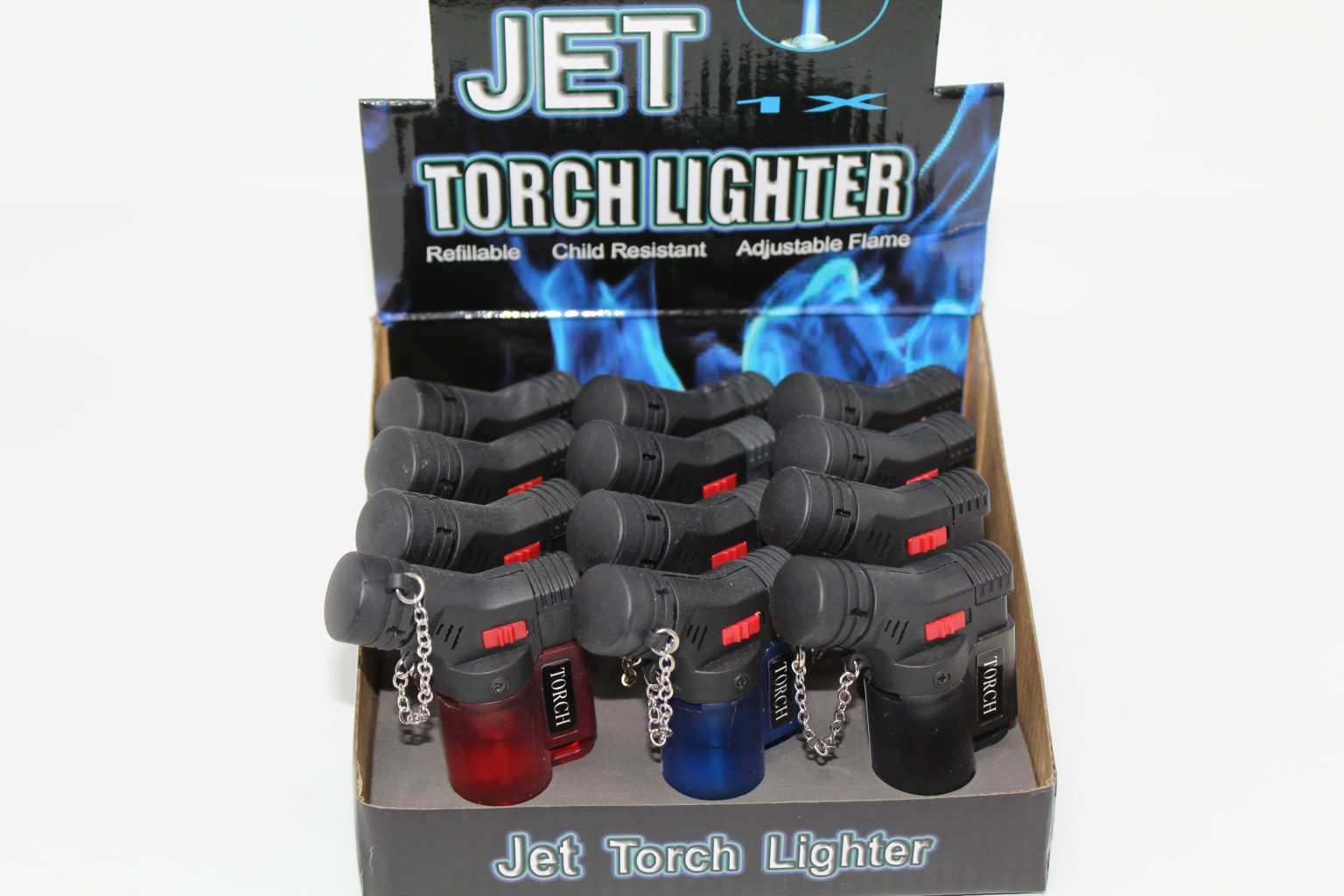 JET TORCH LIGHTER CLEAR 12 CT - C Store & Novelty Outlet